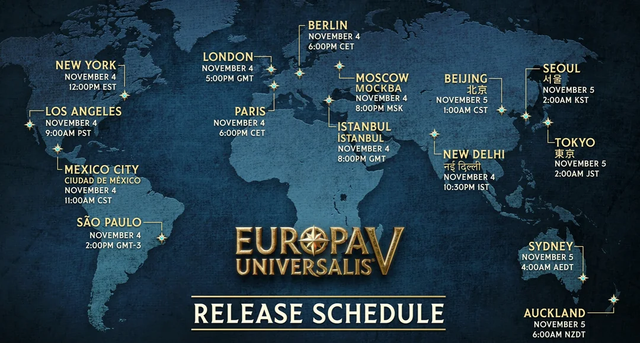 Europa Universalis 5 Release Schedule — Paradox Specifies Moscow Time
