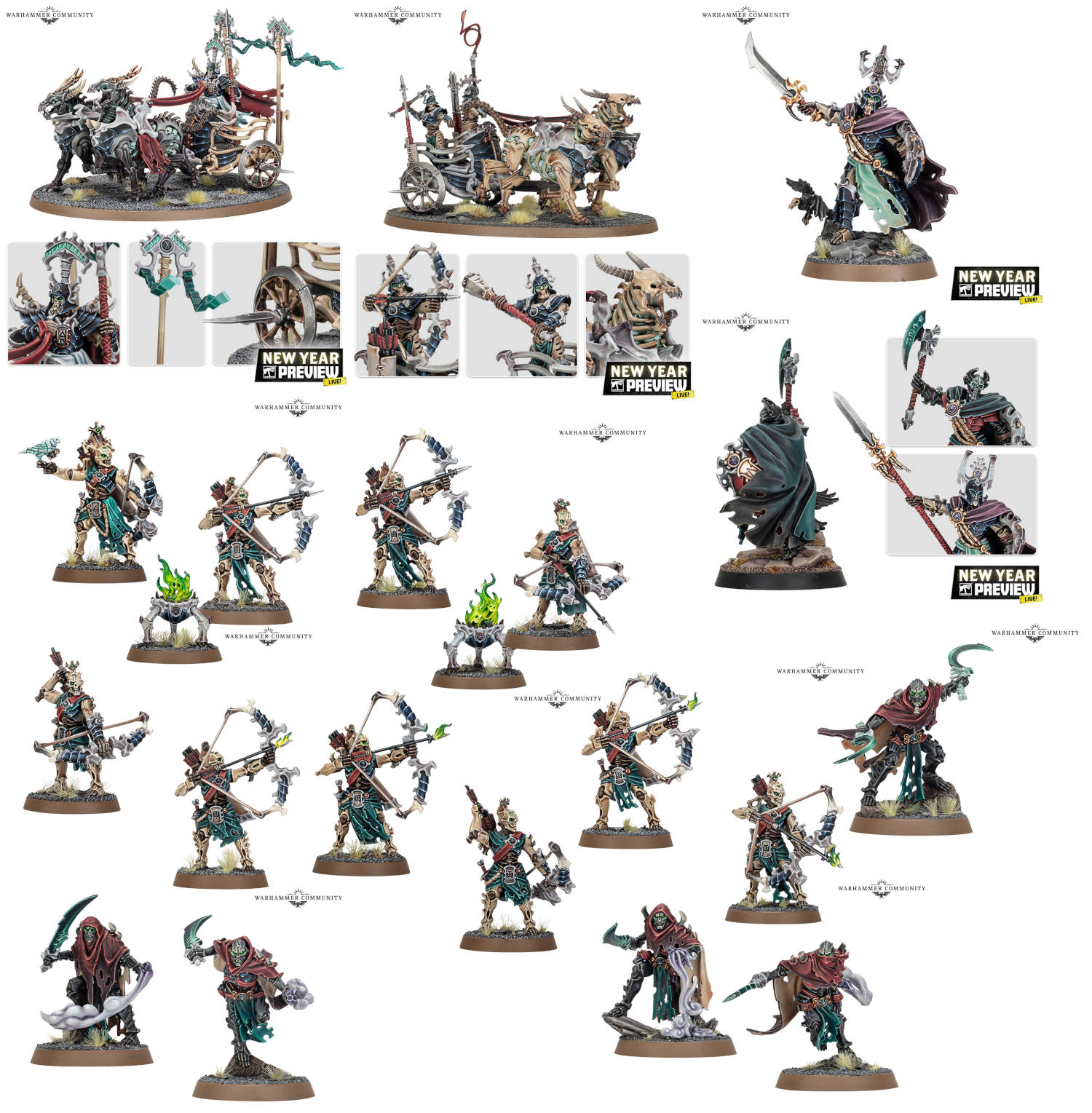 New Ossiarch, Tzeentch, and Lumineth Miniatures Prepared for Warhammer ...