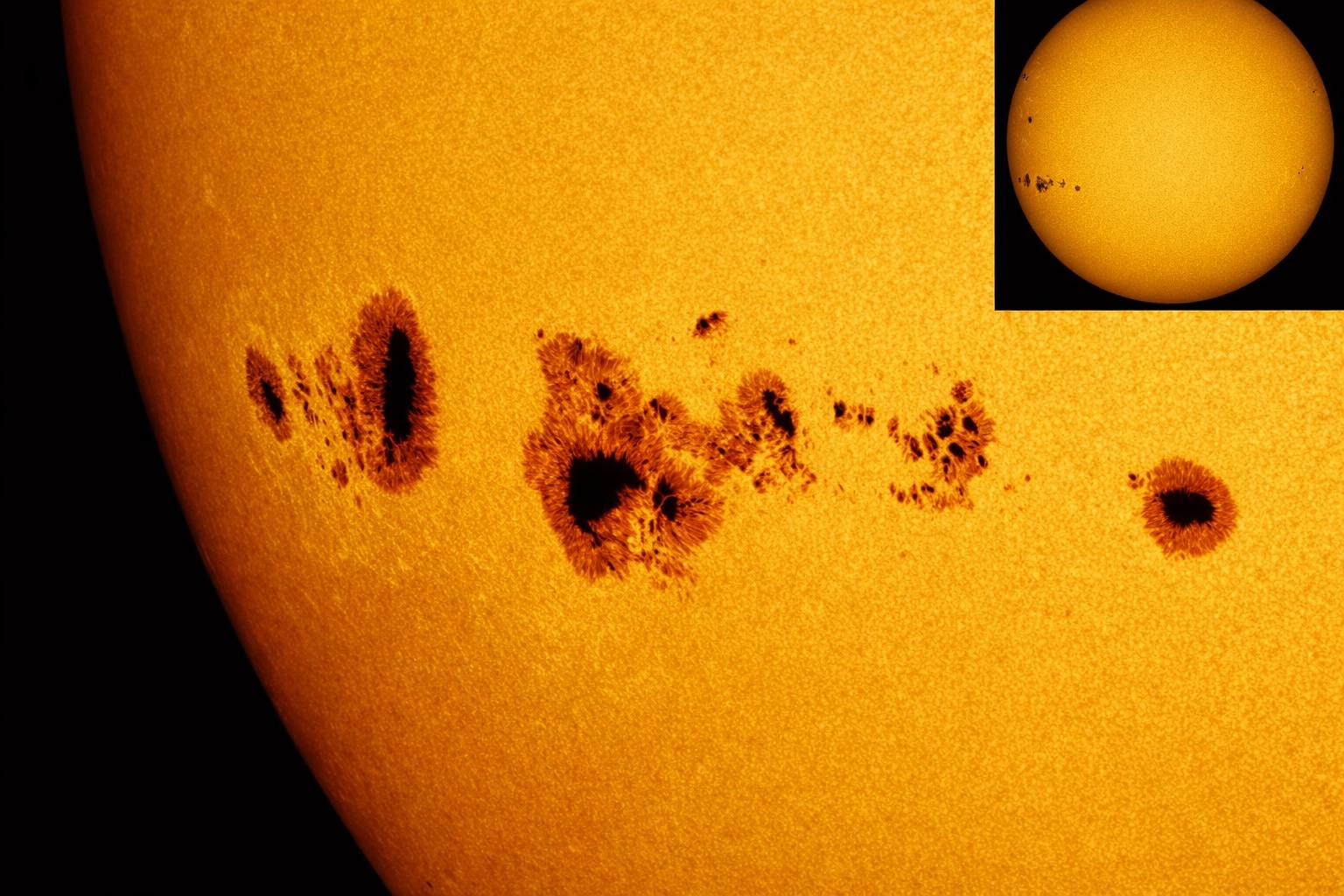 Sun Absorbed Largest Sunspot Group