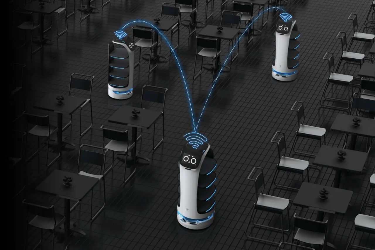 Japanese BellaBot waiter robot starts working in a Yakutsk school