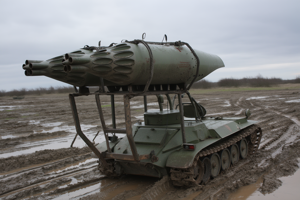 First robotic MLRS "Cultivator" with UB-32-57 aircraft blocks created ...