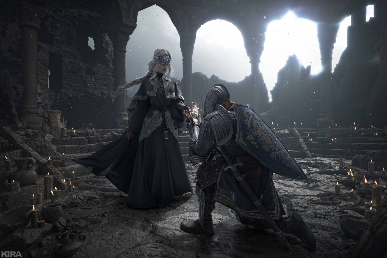 Cosplayers Portray Fire Keeper and Ashen One From Dark Souls III: “May ...