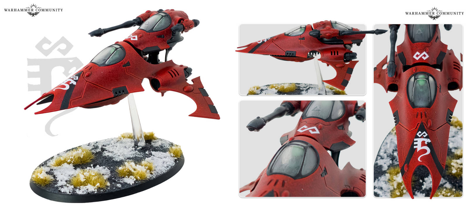 The Warhammer 40,000 Community Painted an Eldar Vyper Miniature