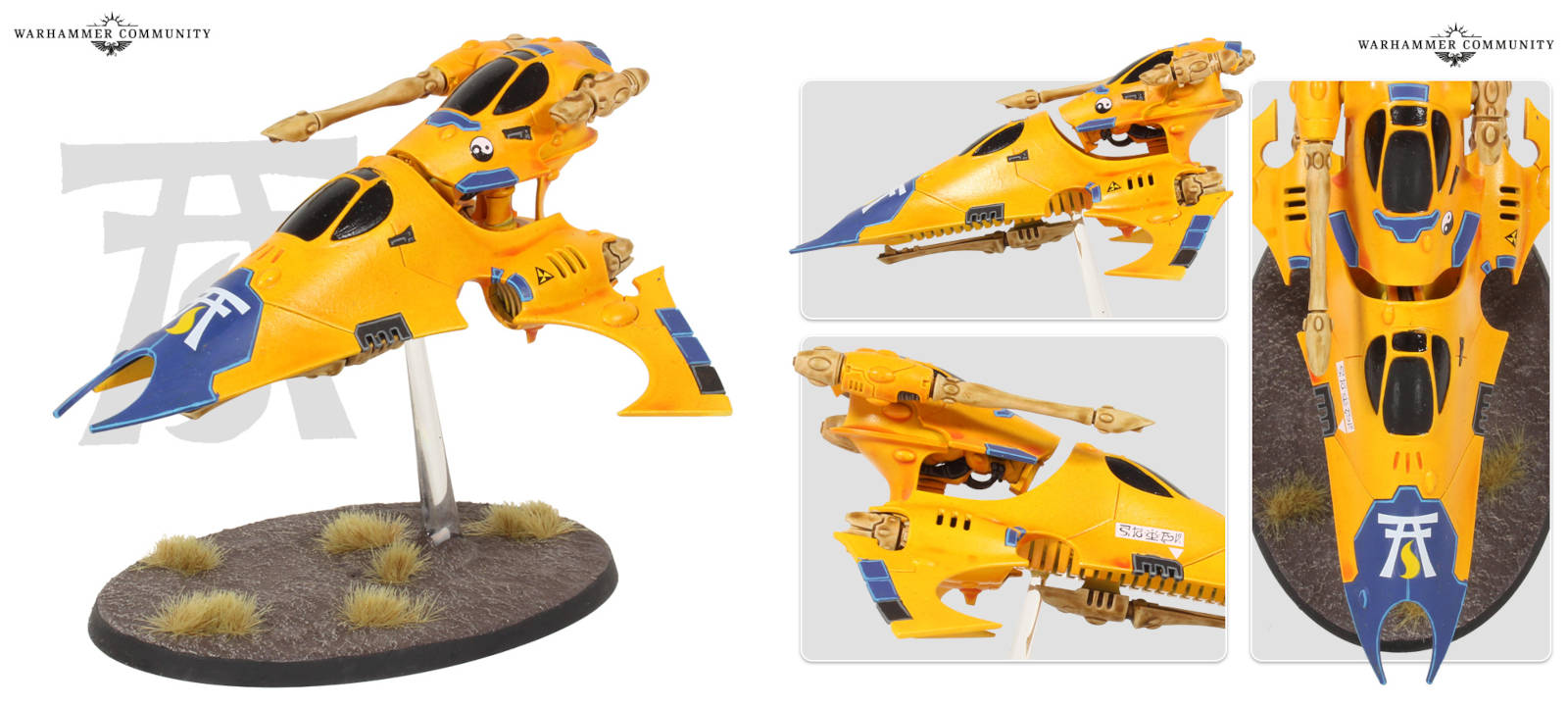 The Warhammer 40,000 Community Painted an Eldar Vyper Miniature